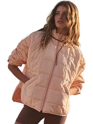 Free People Pippa Packable Puffer Jacket Orange