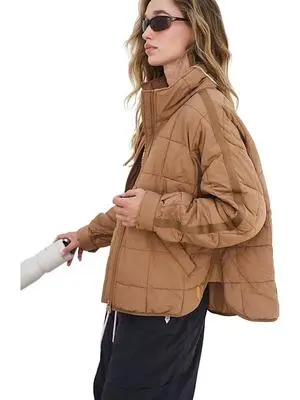 Free People Pippa Packable Puffer Jacket - Twig
