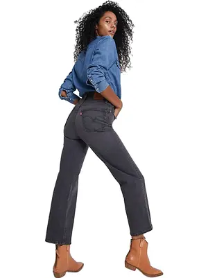 LEVI'S Levi's Ribcage Straight Ankle Jeans Black