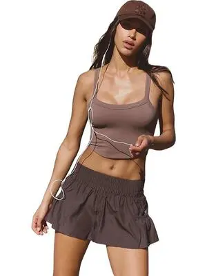 Free People Get Your Flirt On Shorts - Chocolate