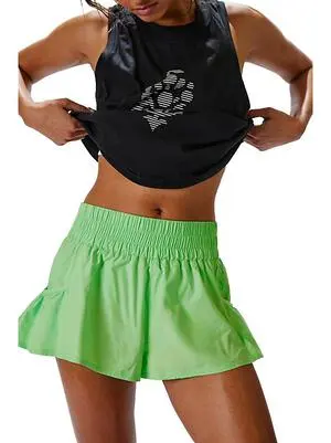 Free People FP Movement Flirt On Shorts Key Lime