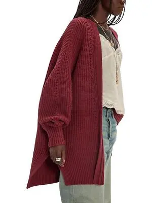 Free People Nightingale Cardigan Cabernet