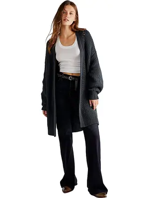 Free People Nightingale Cardigan Trident Stone