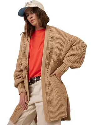 Free People Nightingale Cardigan Whey