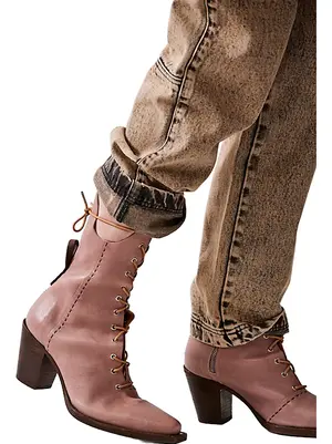 Free People We The Free Canyon Lace Up Boots Grey