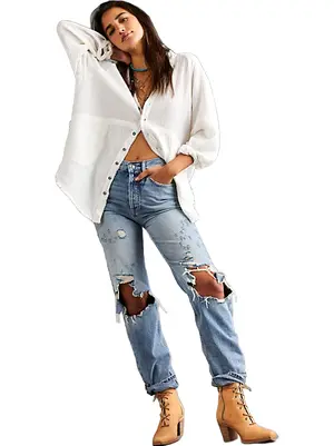 Free People We The Free Canyon Lace Up Boots Rattan