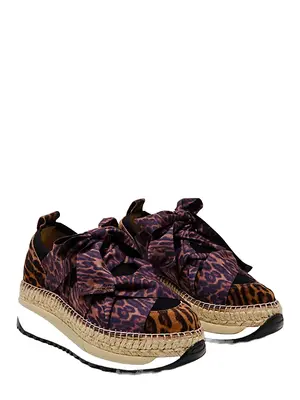 Free People Chapmin Espadrille Sneakers Leopard