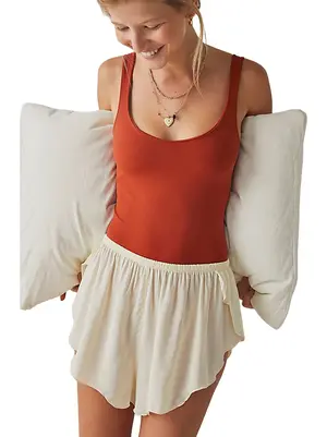 Free People Clean Lines Tee Bodysuit Chipotle Peppers