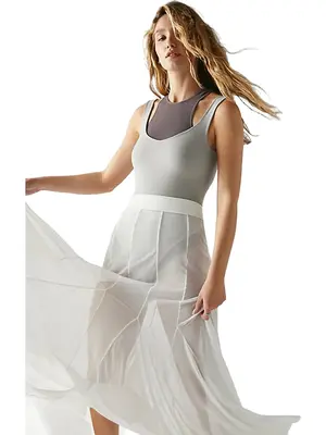 Free People Clean Lines Tee Bodysuit Oxide