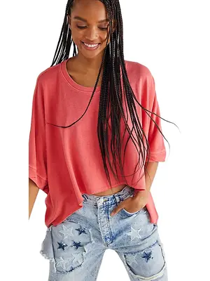 Free People We The Free CC Tee Cherry Hearts