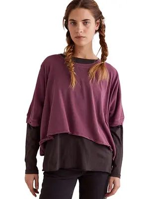 Free People We The Free CC Tee Maroon