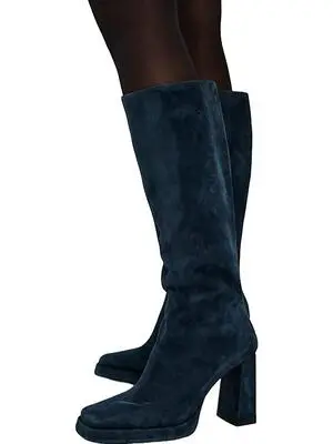 Jeffrey Campbell Taysha Tall Boots - Navy Suede