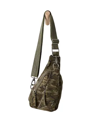 Free People Free People Suede Sling Bag Camo