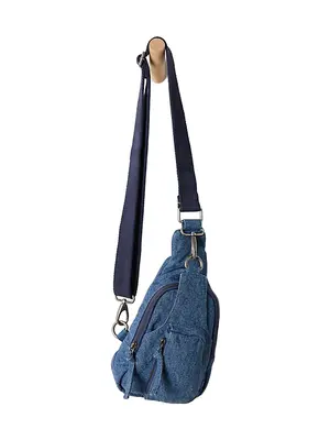 Free People Free People Suede Sling Bag Denim