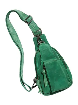 Free People Free People Suede Sling Bag Kelly