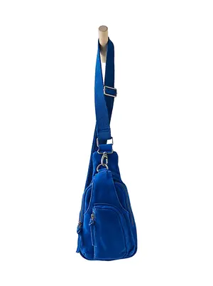 Free People Free People Suede Sling Bag Sapphire