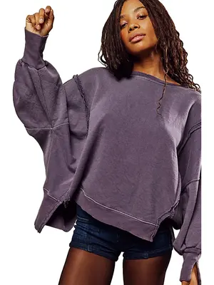 Free People We The Free Camden Sweatshirt Fallen Fig