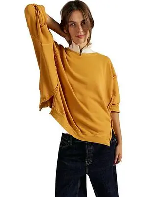 Free People We The Free Camden Sweatshirt - Golden Yellow