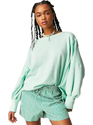 Free People We The Free Camden Sweatshirt Honey Dew