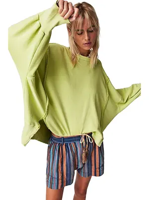 Free People We The Free Camden Sweatshirt Lightning Bolt
