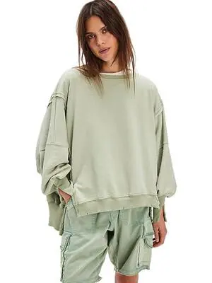 Free People We The Free Camden Sweatshirt - Mermaid's Tale