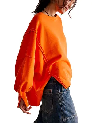 Free People We The Free Camden Sweatshirt Orange