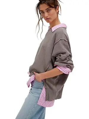 Free People We The Free Camden Sweatshirt Phantom Heather
