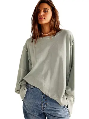 Free People We The Free Camden Sweatshirt Seaglass