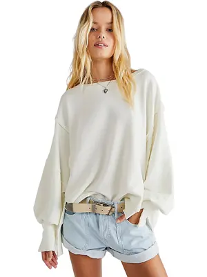 Free People We The Free Camden Sweatshirt - White