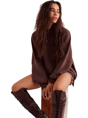 Free People Easy Street Tunic Chicory Coffee
