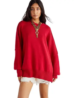 Free People Easy Street Tunic Fuego Rosa