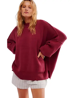 Free People Easy Street Tunic Rhumba Red