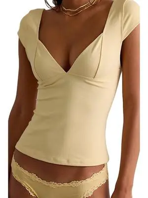 Free People Duo Corset Cami Perfect Flan