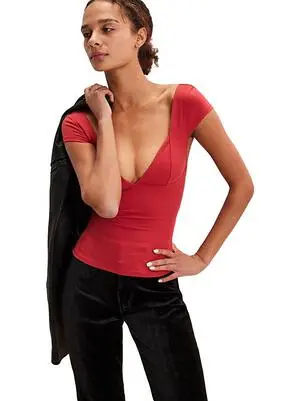 Free People Duo Corset Cami Rubies