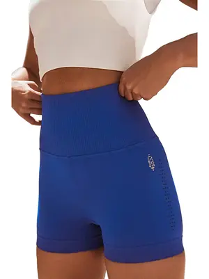Free People FP Movement Good Karma Running Shorts Blue