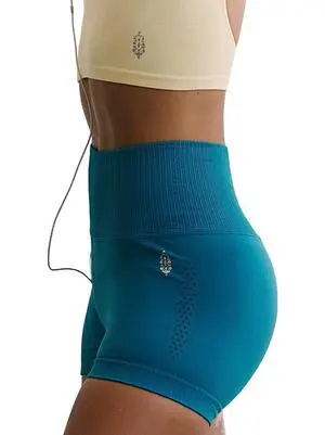 Free People FP Movement Good Karma Running Shorts Celestial Blue