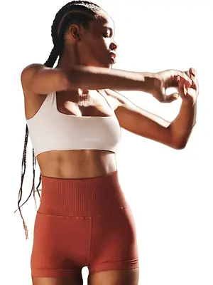 Free People FP Movement Good Karma Running Shorts Sequoia