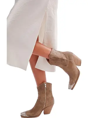 Free People Free People Brayden Western Boots With Metal Toe Dusty Olive
