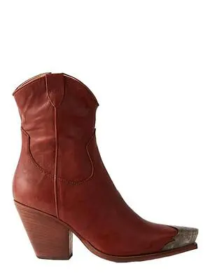 Free People Free People Brayden Western Boots With Metal Toe Raspberry