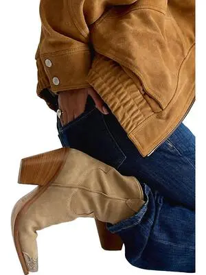 Free People Free People Brayden Western Boots Sand Suede
