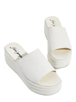 Free People Free People Harbor Flatform Sandals Vanille