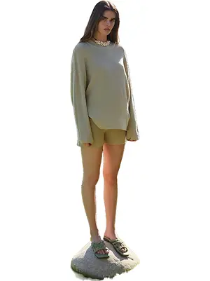 Free People Malibu Solid Surf Set Fava Bean