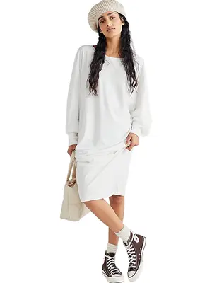 Free People Free People Oversized Maxi Dress With Dolman Sleeves Blank Canvas