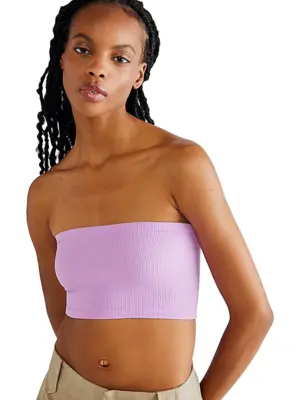 Free People Adrienne Bandeau Top Bubble Tea