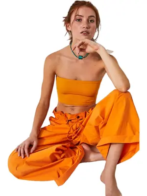 Free People Adrienne Bandeau Top Yellow