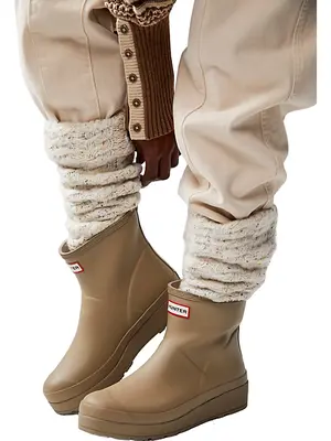 Hunter Play Short Wellies Tan