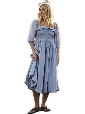 Free People Free People Free-est Oasis Midi Dress Dried Hydrangea