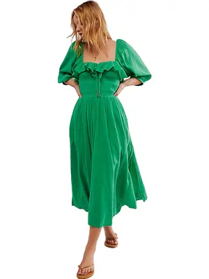 Free People Free People Free-est Oasis Midi Dress Fairway