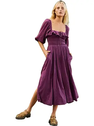 Free People Free People Free-est Oasis Midi Dress Fig Jam
