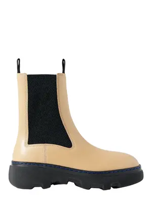 Burberry Leather Chelsea Boots - Neutrals